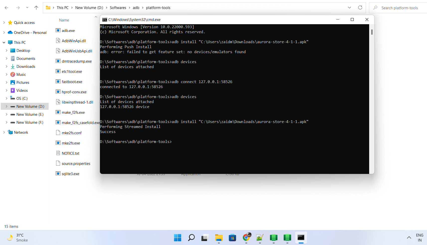 How to install android apps on windows 11 in india and another region ...